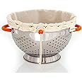Amazon.com: Kleynhuis Greek Yogurt Strainer Set: Stainless Steel Colander with Organic Cotton ...