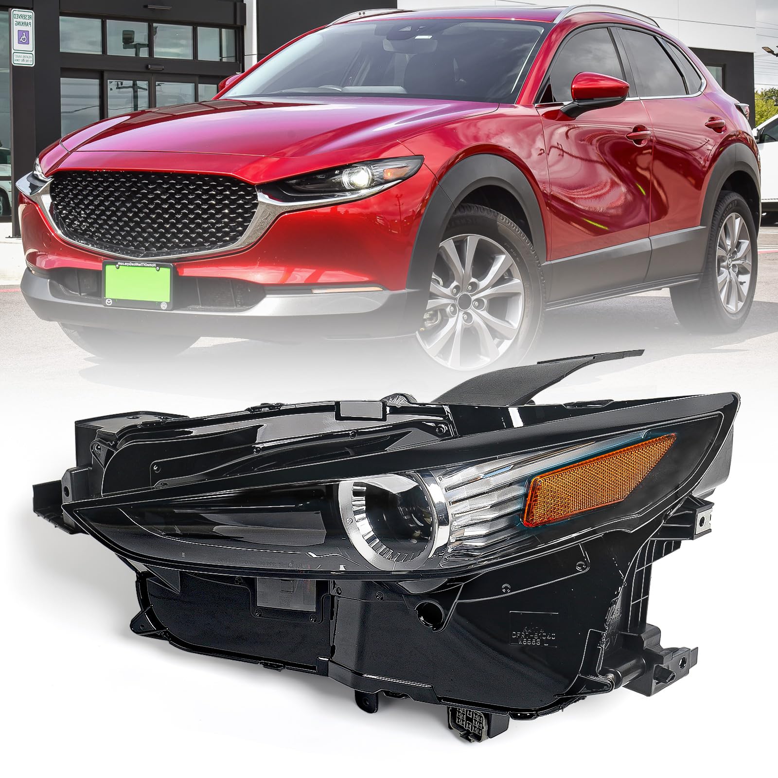 Huray Full LED Headlight Assembly for Mazda CX-30 CX30 2020 2021 2022 2023 w/o AFS LH Front ...