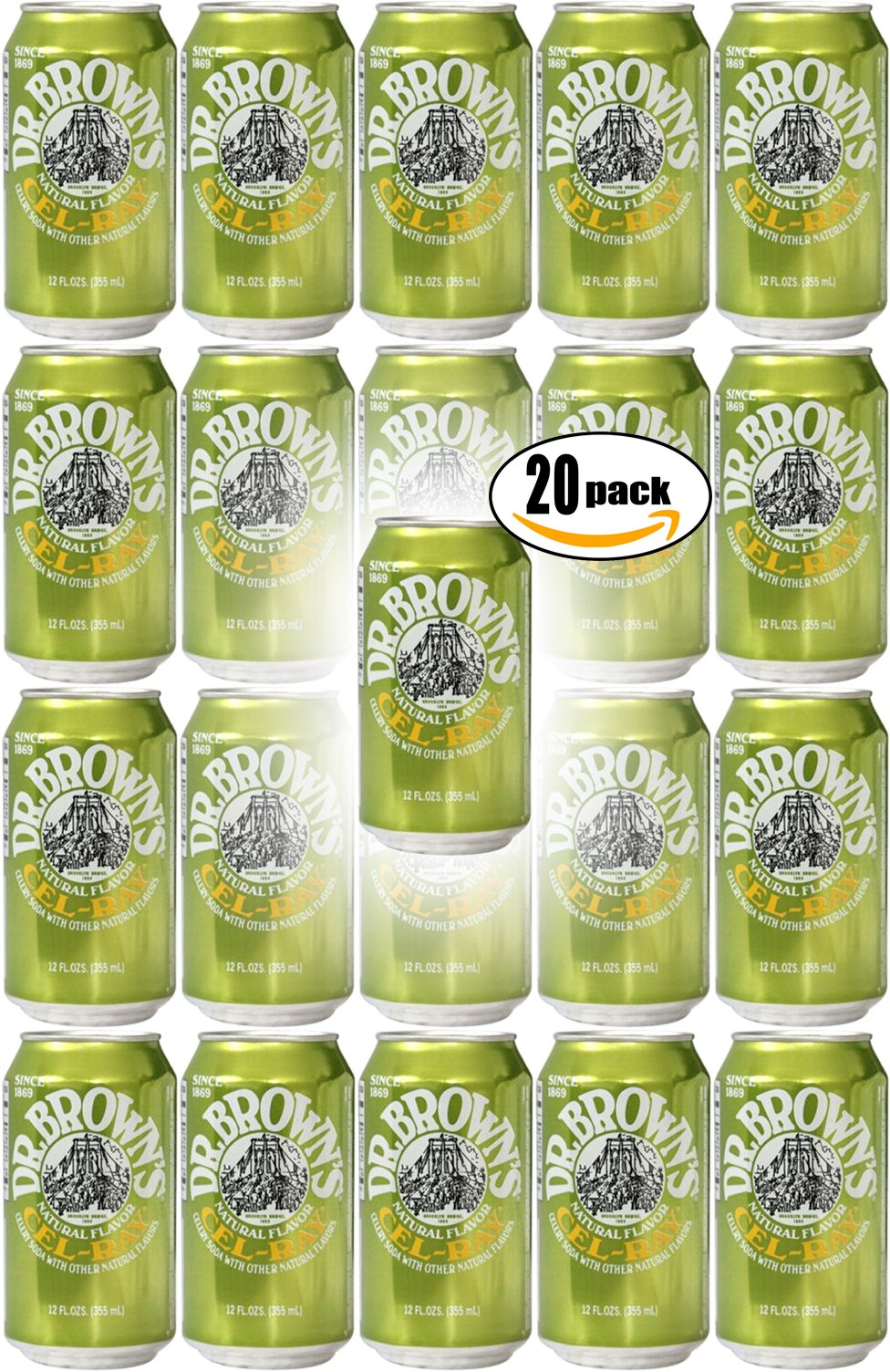 Amazon.com : Dr. Browns Soda, Cel-Ray Soda, 12oz cans Pack of 12 ...