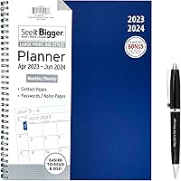 Amazon.com : PlanAhead See IT Bigger April 2023 - June 2024 Monthly/Weekly Large Planner 8.5" x ...
