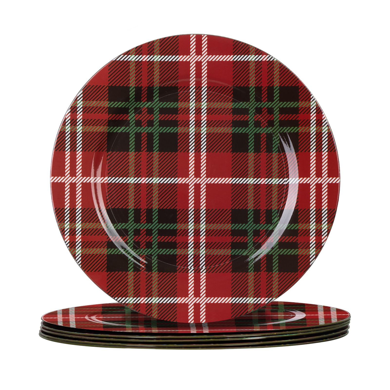 MAONAME Red Charger Plates Set of 6, 13 Inch Plastic Chargers for ...