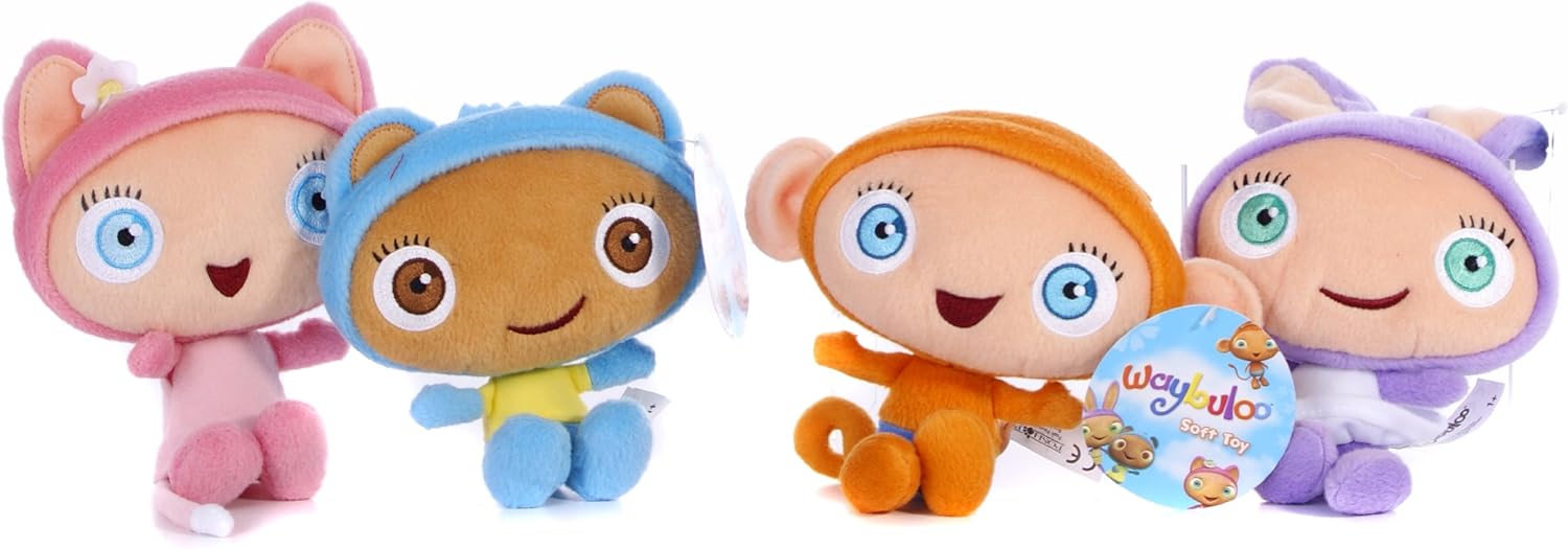 Waybuloo 6" Plush BUNDLE - 4 ITEMS - DE LI & LAU LAU & Nok Tok & Yojojo ...