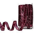 Amazon.com: Mayreel Burgundy Crushed Velvet Ribbon 3/8" x 25 Yards ...