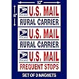 Amazon.com: Set of 3 U.S. Mail Delivery Magnetic Signs Rural Delivery ...
