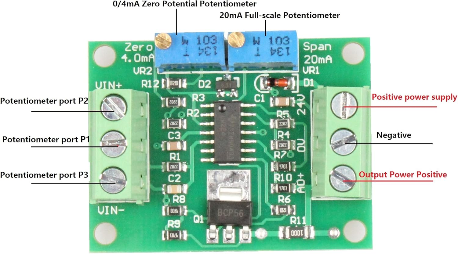 0-15V to 0-20mA NOYITO Voltage to Current Module 0-2.5V 3.3V 5V 10V 15V ...