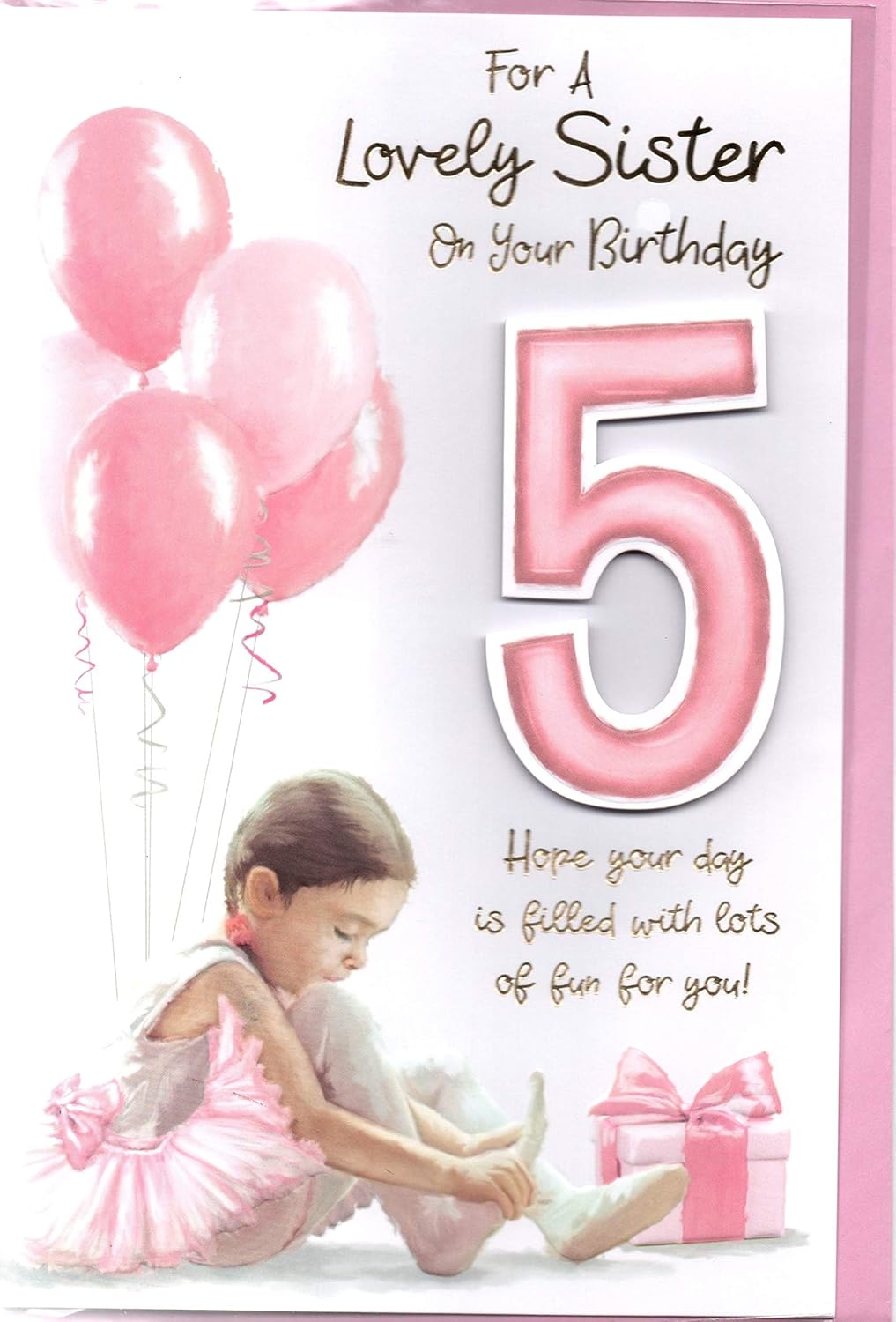 Sister 5th Birthday Card ~for a Lovely Sister On Your 5th Birthday ...