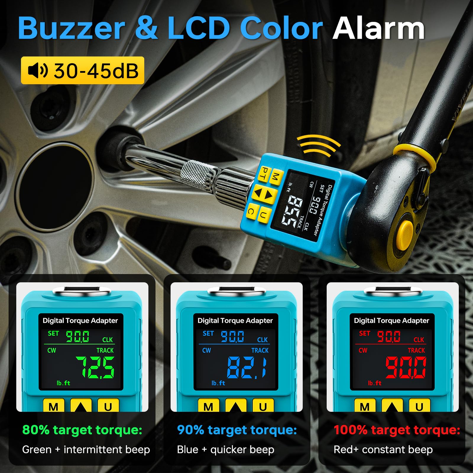 Mua 1/2" Digital Torque Adapter, (±1% Accuracy, 7.4-150Ft-lb) Digital ...