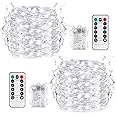 Amazon.com : JMEXSUSS 2 Pack 100 LED LED Fairy Lights Battery Operated ...