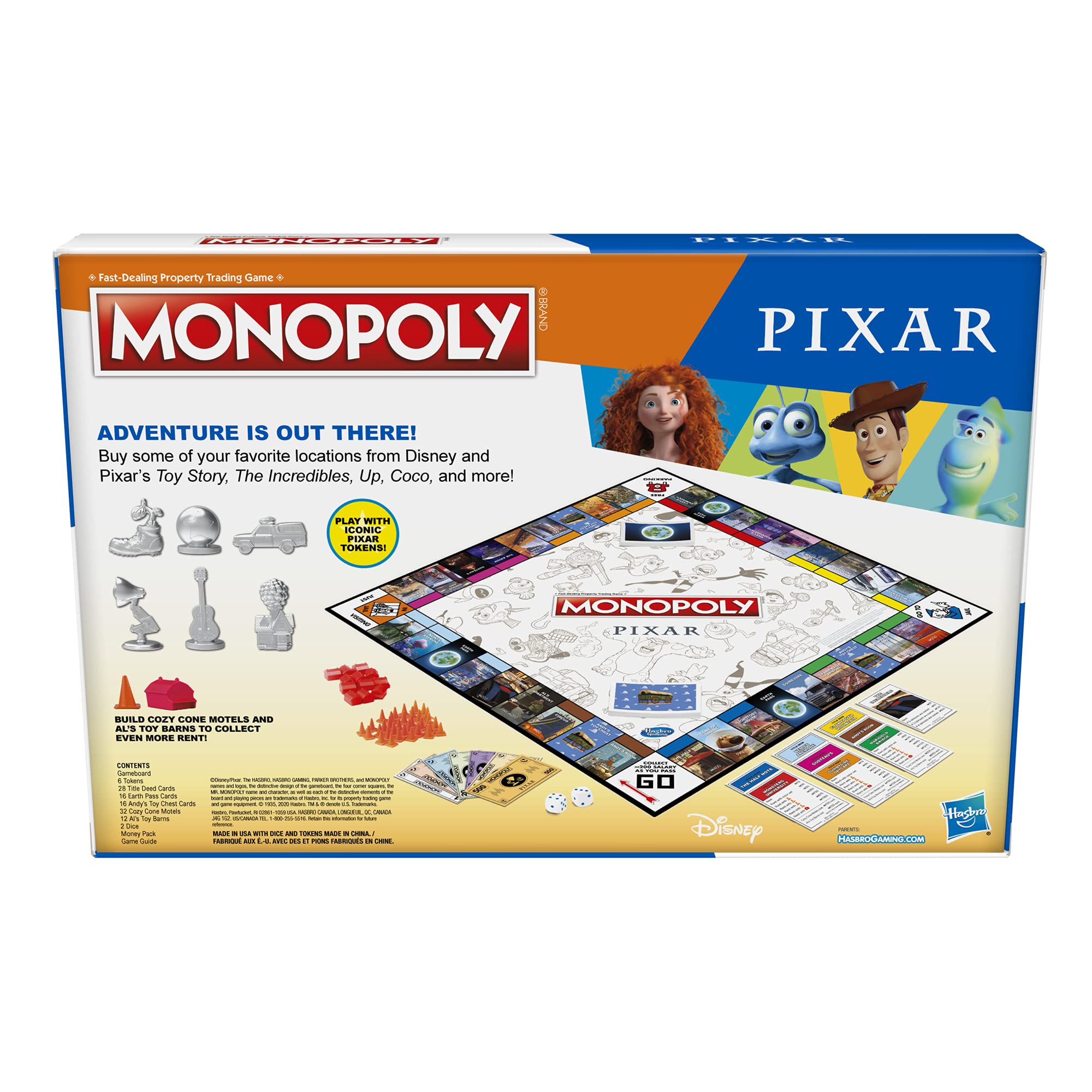 Mua Hasbro Gaming Monopoly: Pixar Edition Board Game for Kids 8 and Up ...
