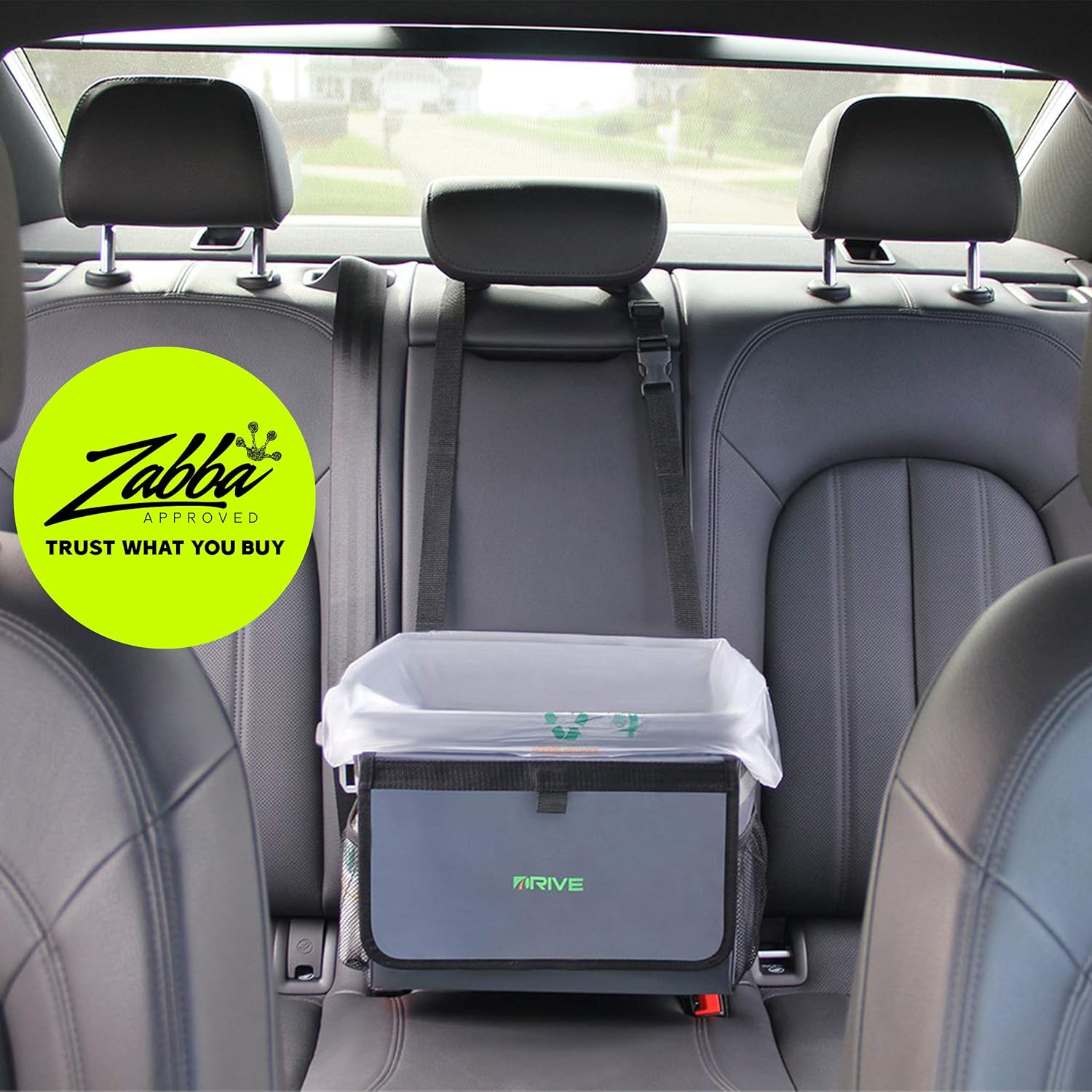 Car Trash Can and Garbage Bag Set: Leak Proof Trash Container with Lid ...