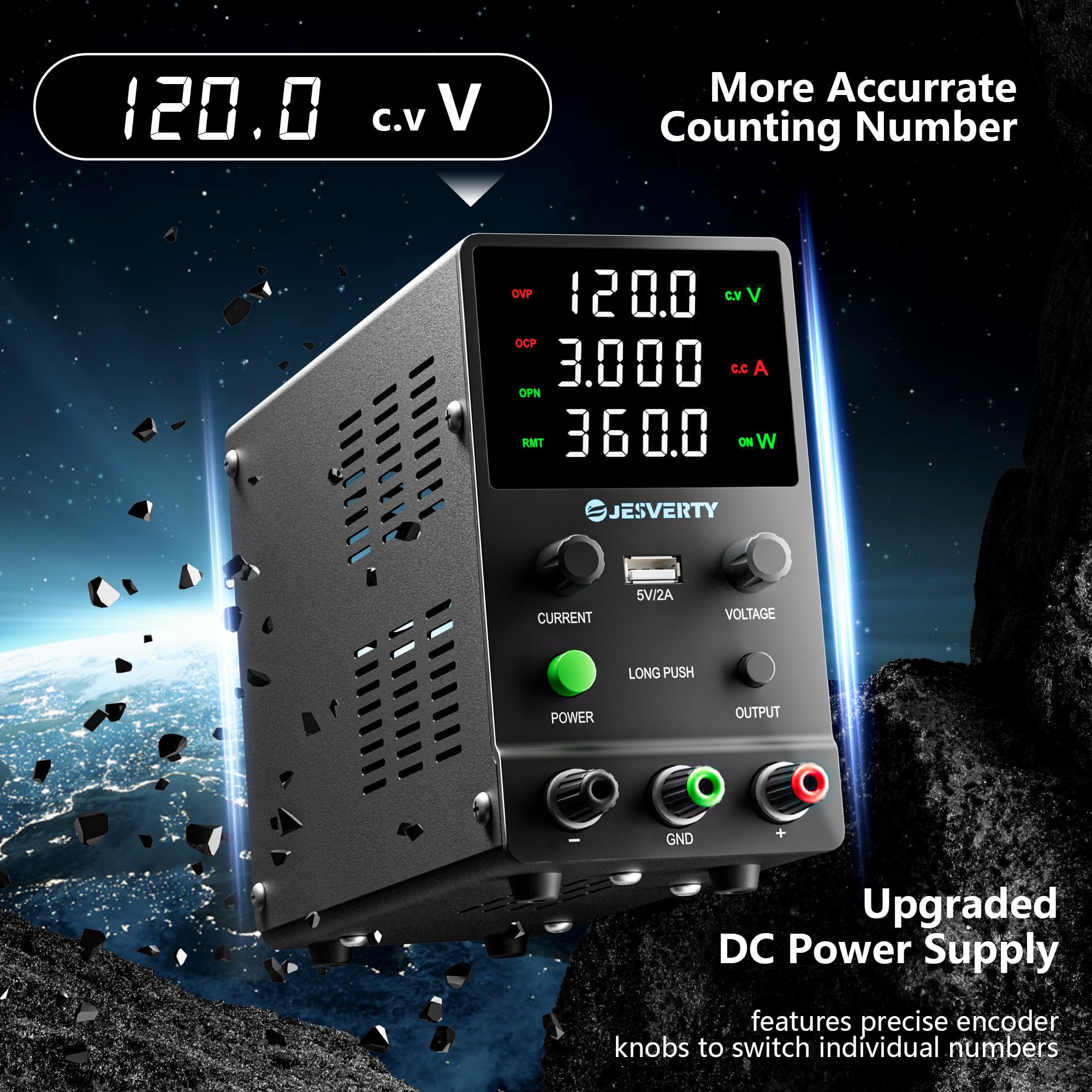 Mua DC Power Supply Variable, 0-120V 0-3A Adjustable Switching DC ...