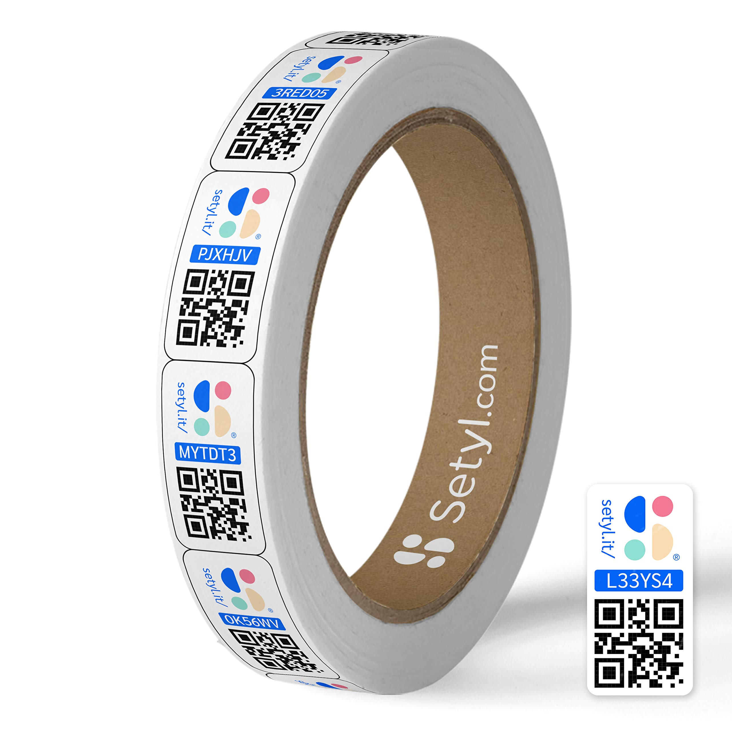 Setyl Adhesive Heavy Duty Asset Labels - 100 Pack - Suitable for All IT ...