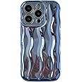 Amazon.com: Caseative for iPhone 14 Pro Case,Water Ripple Pattern Curly Wave Frame Soft Phone ...