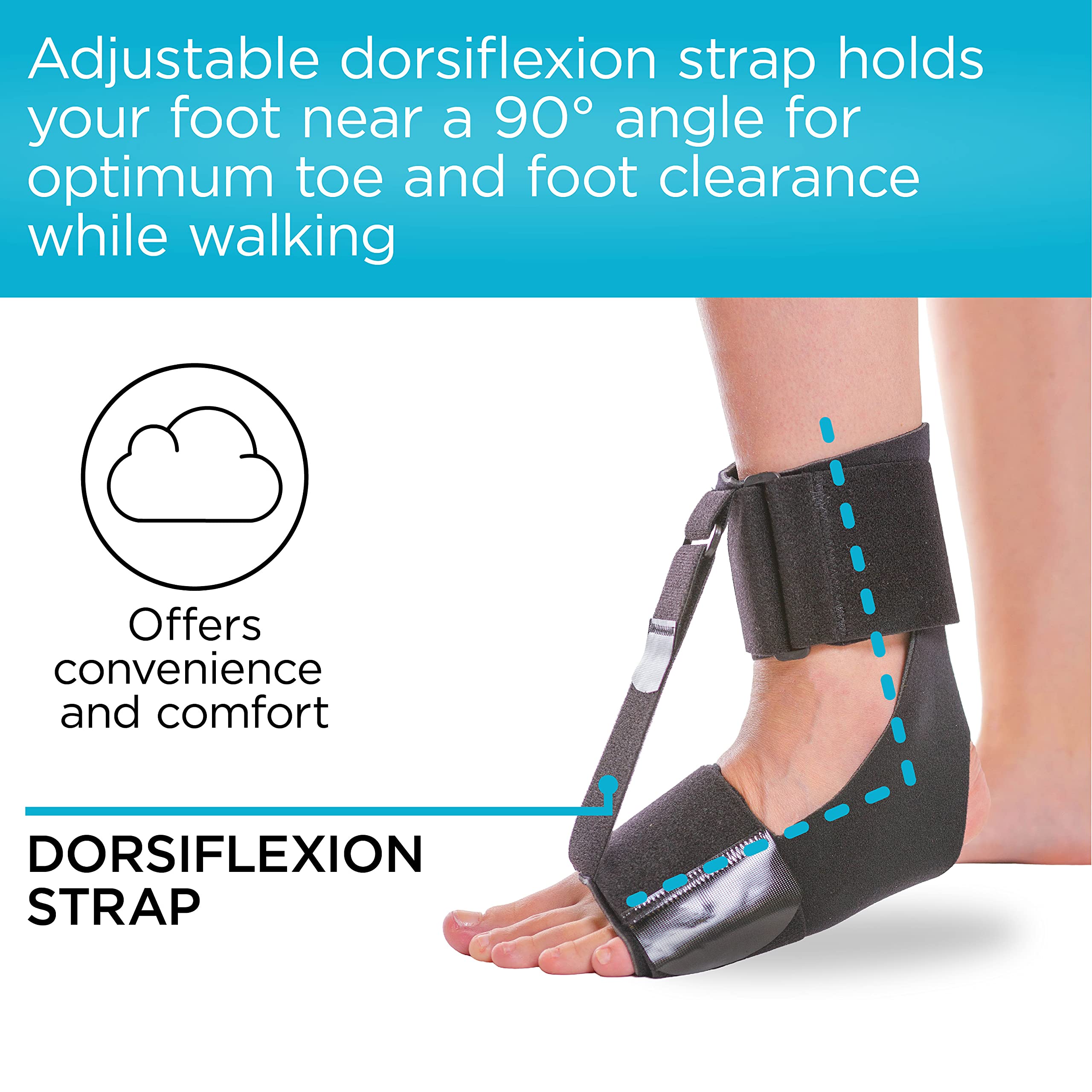 Mua BraceAbility Foot Drop Brace - Ankle Orthosis Sock for Toe Walking ...