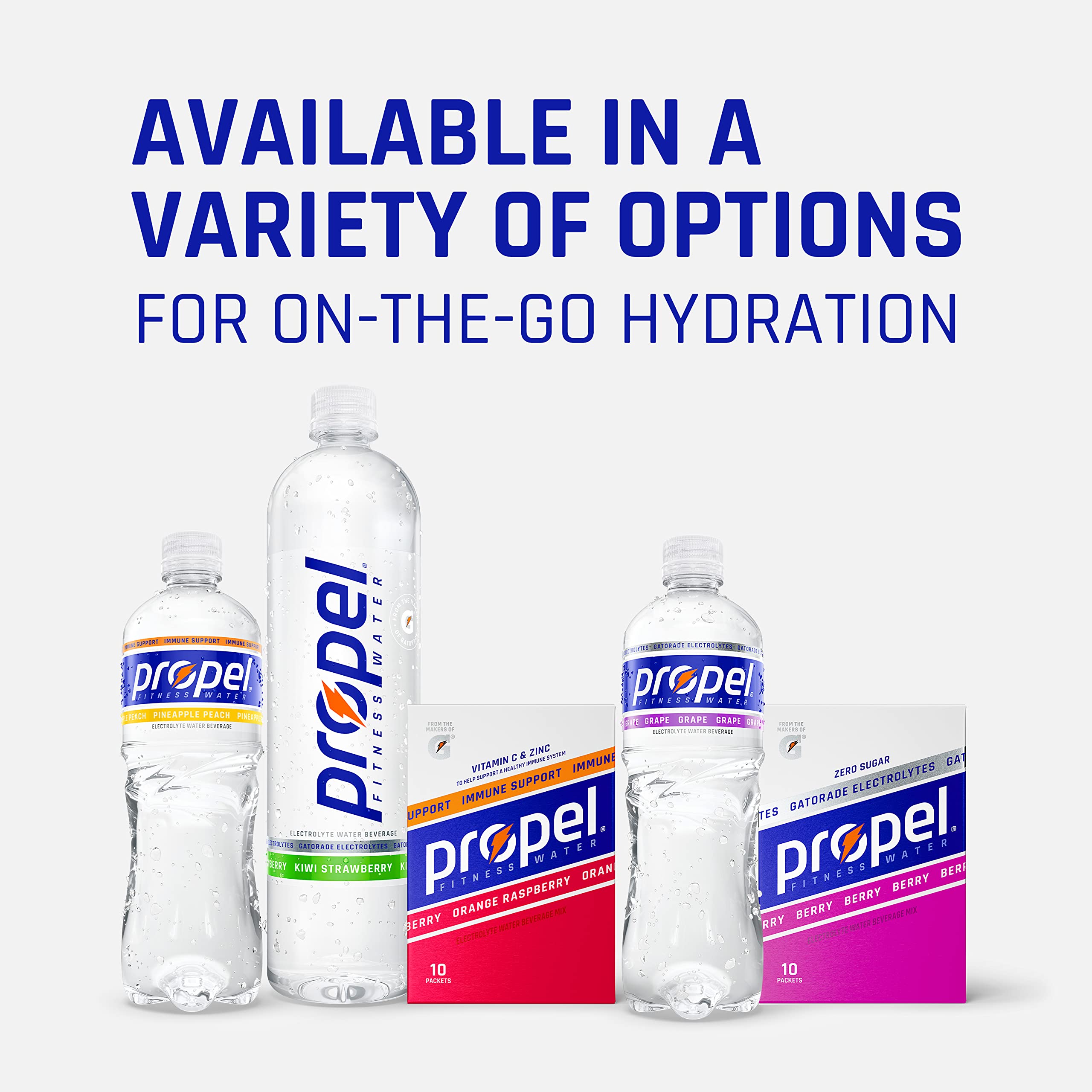 Propel Powder Packets, Kiwi Strawberry With Electrolytes, Vitamins and ...