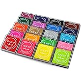 Amazon.com: Peohud 7" Large Round Craft Ink Pad, 8 Colors Washable ...