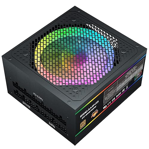 ATX Power Supply APFC 750W, 80 Plus Gold ATX Computer Gaming Power ...