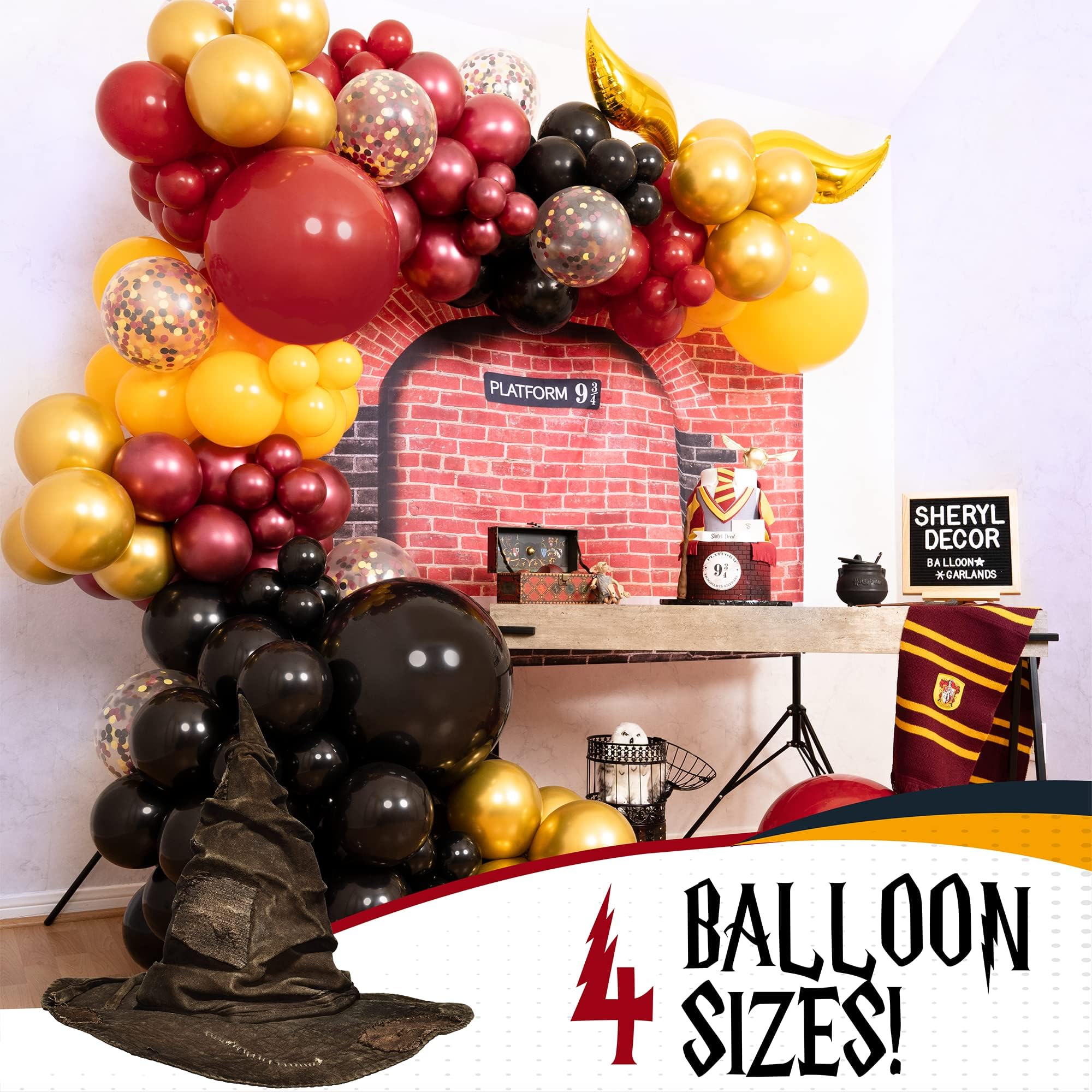 Mua ALL-IN-1 Harry Potter Balloons Garland Arch Kit with BONUS Snitch ...