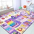 Amazon.com: Chicrug Educational Kid Area Rug for Playroom, 7x10 TPR Non ...