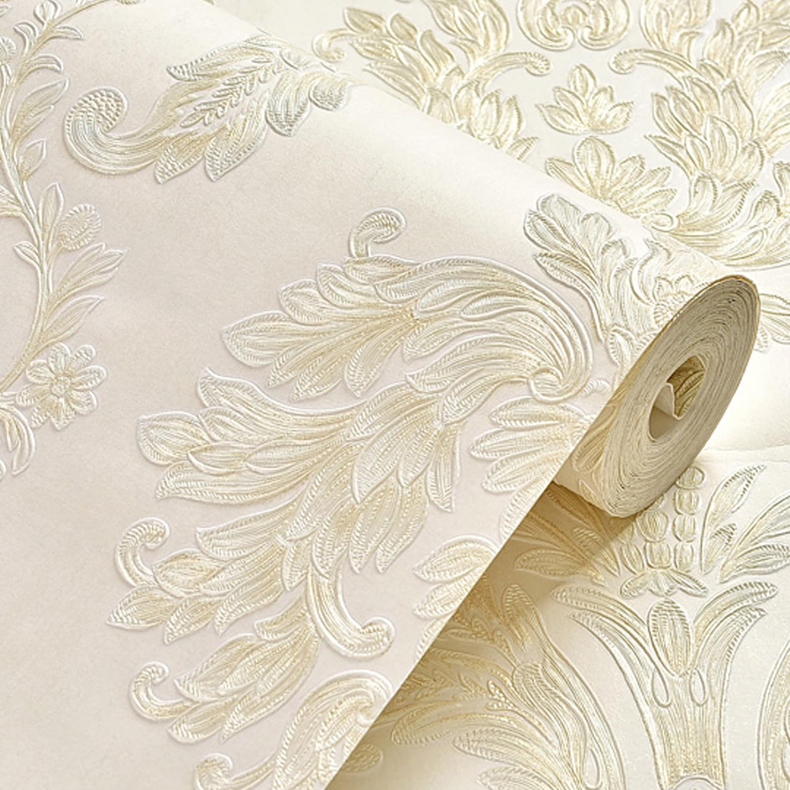 Modern Wallpaper Peel and Stick Embossed Damask Wallpaper Non-Woven ...
