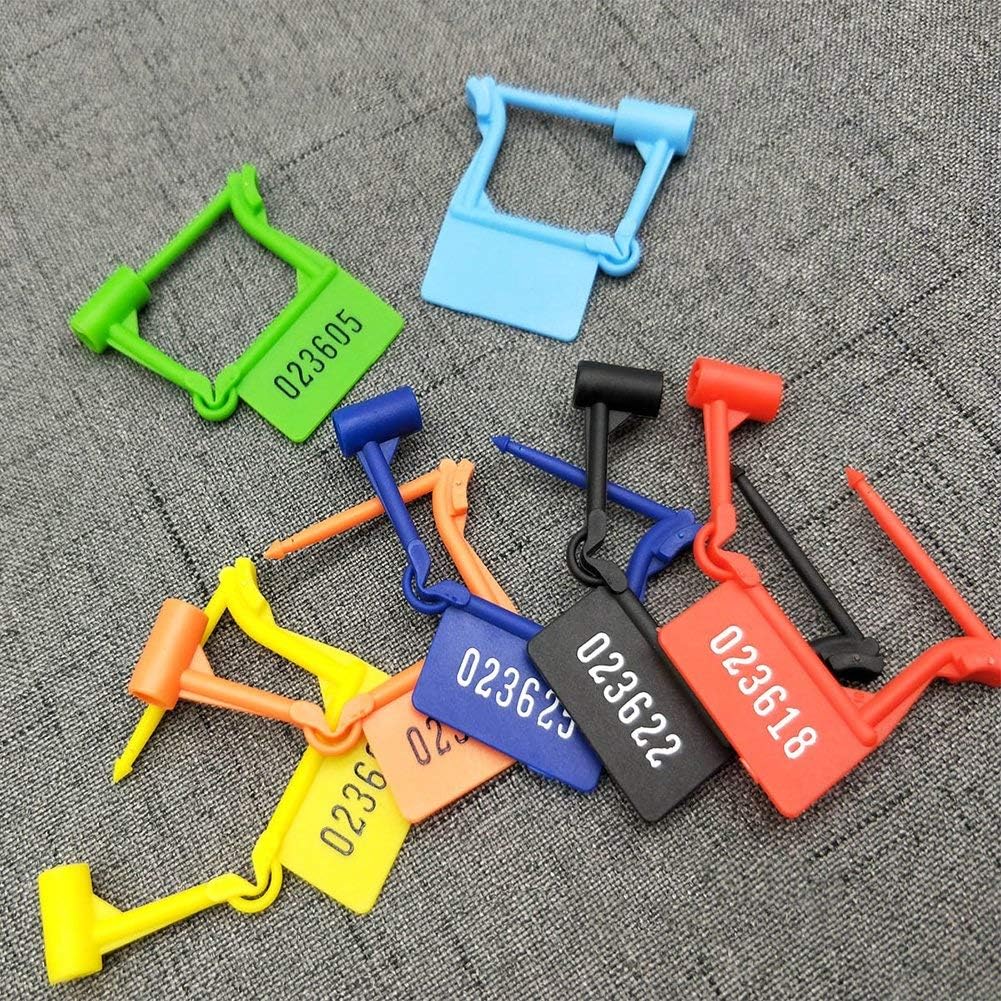 Whchiy 100 Pcs Multicolored Disposable Numbered Padlock Seals Locking ...