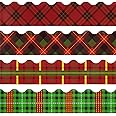 Amazon.com: 96 Feet Christmas Bulletin Board Borders Buffalo Plaid ...