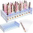 Amazon.com: Funnymoom Pretzel Rod Holder and 100 Pcs Clear Pretzel Rod ...