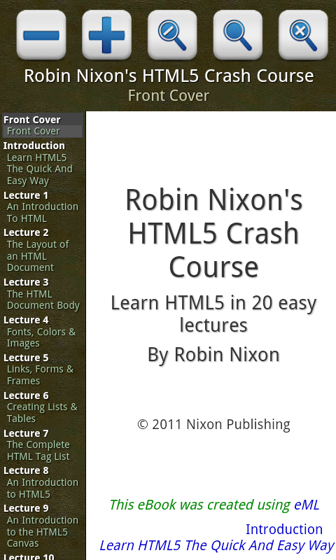 Robin Nixon's HTML5 Crash Course (Free Version):Amazon.com:Appstore for Android
