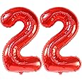 Amazon.com: KatchOn, 22 Balloon Number Red - 40 Inch | 22 Number ...