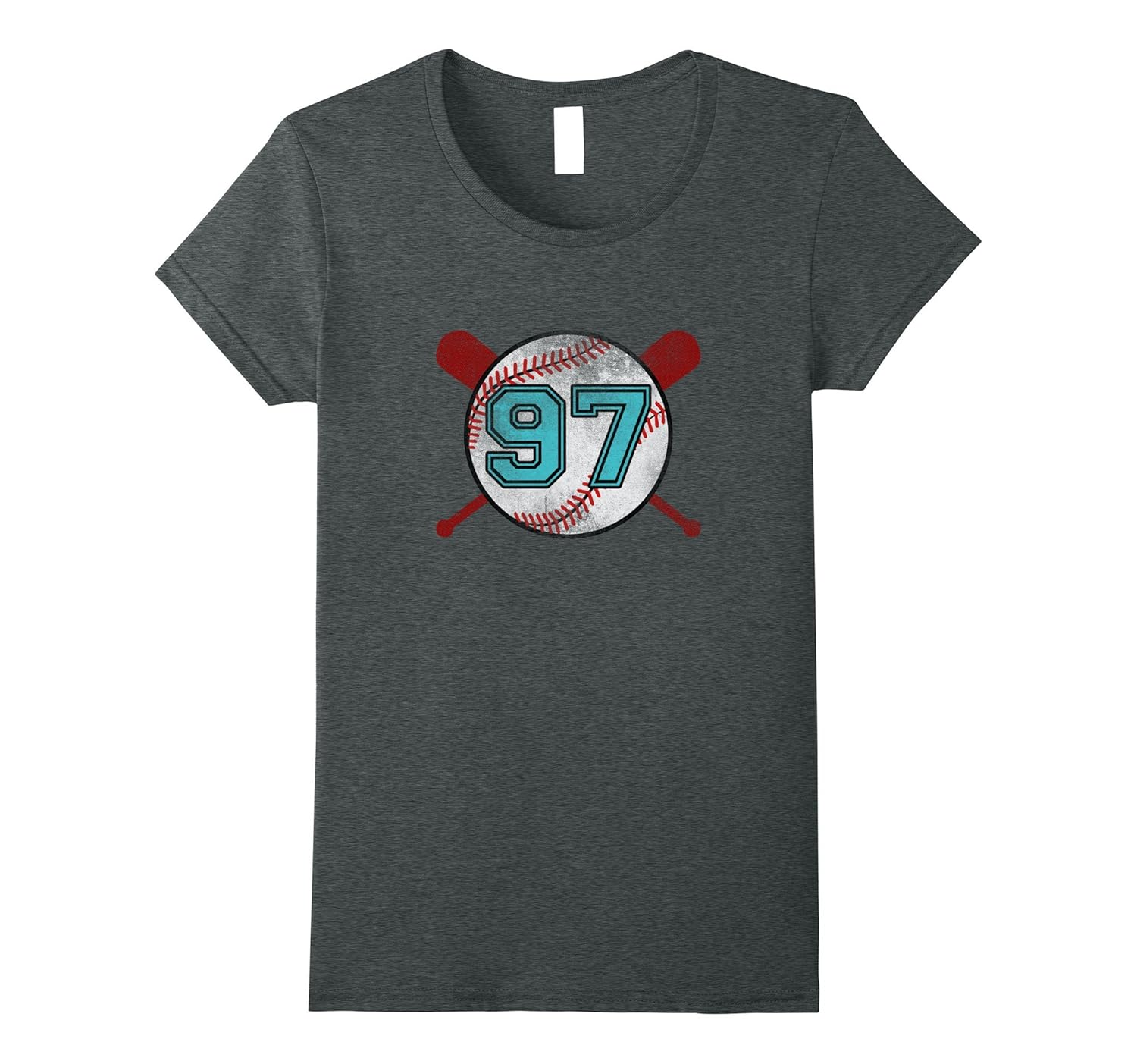 Distressed Baseball Jersey Number T-Shirt #97 Ninety-seven-4LVS ...