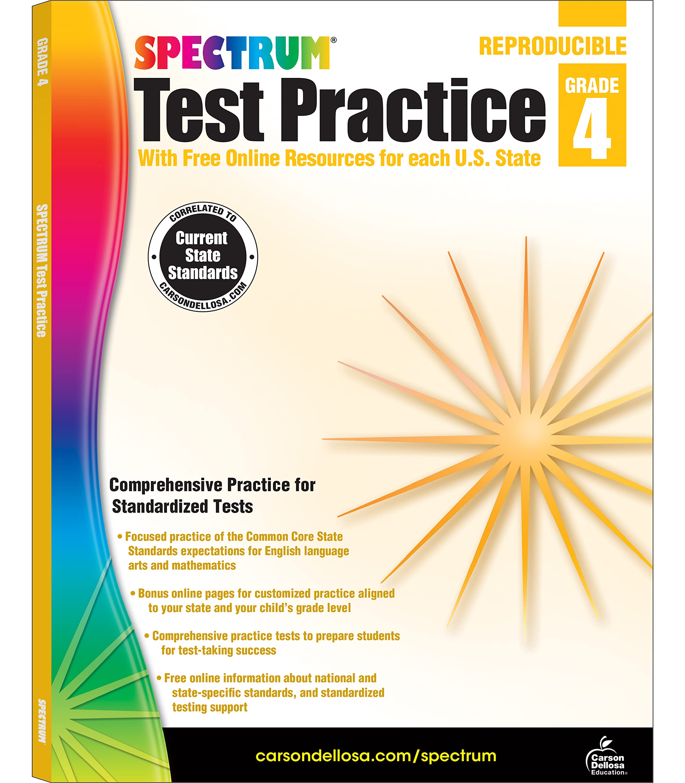Mua Carson Dellosa Spectrum 4th Grade Test Practice Workbook All ...