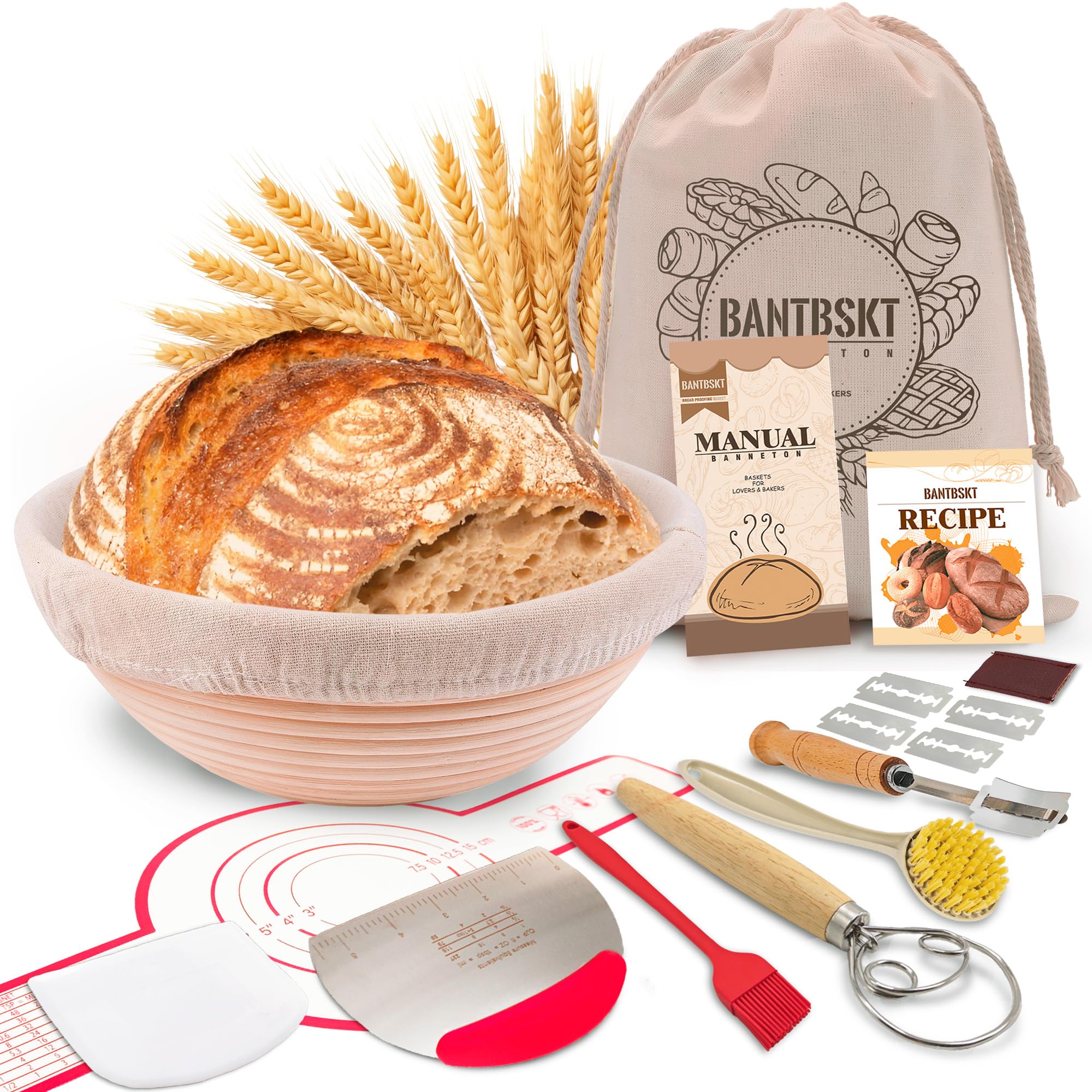 Sourdough Starter Kit Sourdough Bread Baking Supplies - Banneton Bread ...