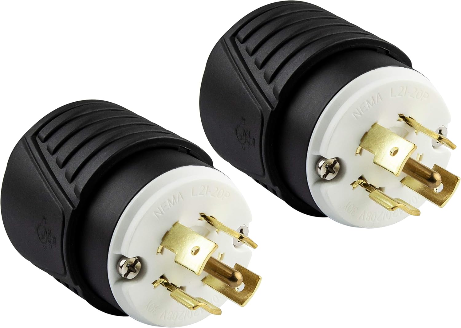 2 Pack 4P NEMA L21-20P 66600-BK Black ENERLITES Industrial Grade 20A ...