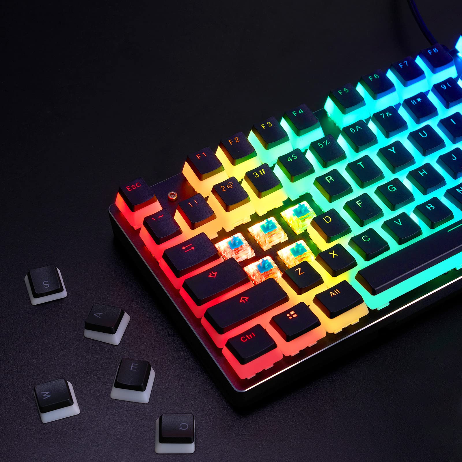 Mua havit Keycaps 60 87 104 Double Shot Backlit PBT Pudding Keycap Set ...