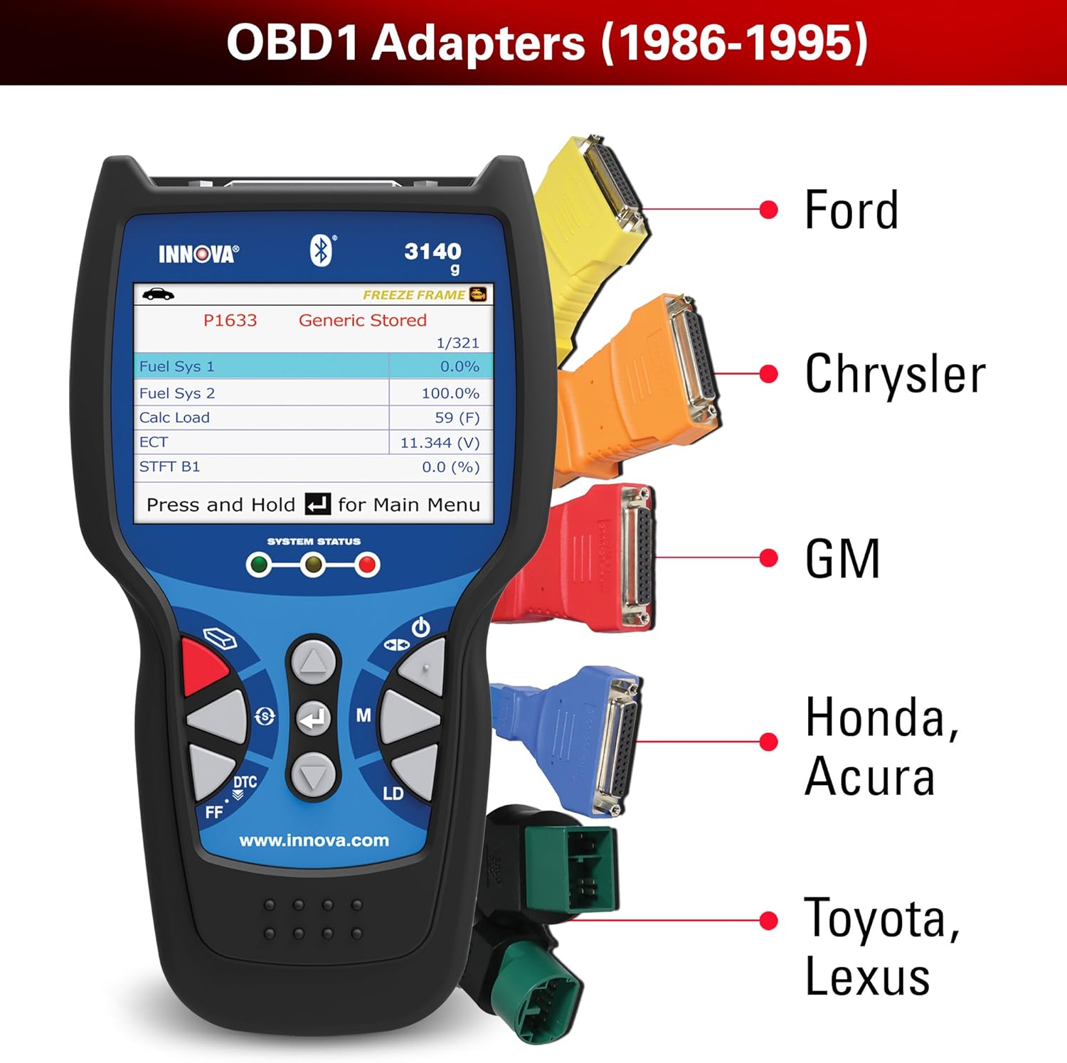 Scan Tool With ABS And Live Data For OBD2 Vehicles With OBD1 Coverage Scan Tool With ABS And Live Data For OBD2 Vehicles With OBD1 Coverage