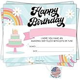 Amazon.com : 25 Gold Birthday Certificates for Kids Classroom Birthday ...