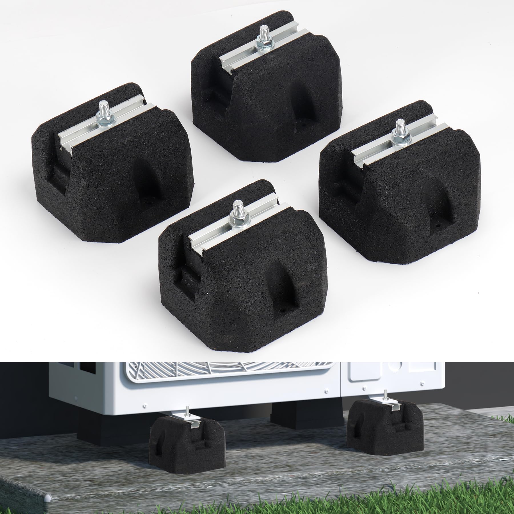 Pearwow Heavy Duty Floor Mounting Base Kit for Mini Split AC Condenser ...