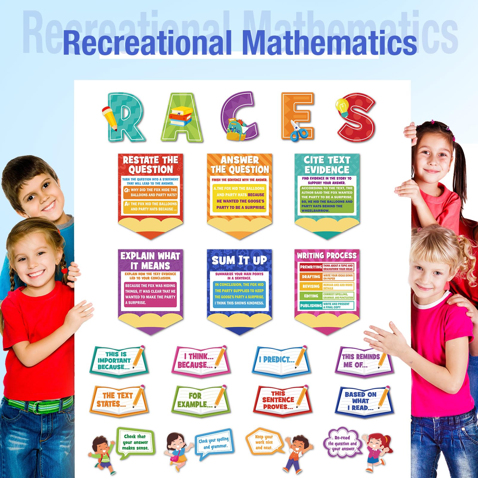 Mua Chiisong 27 Pcs RACES Writing Strategy Bulletin Board Set Writing ...