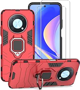 ZMONE Funda para Huawei Nova Y90 Case Mica de Vidrio Cristal Templado [2 Pack] Híbrido Doble ...