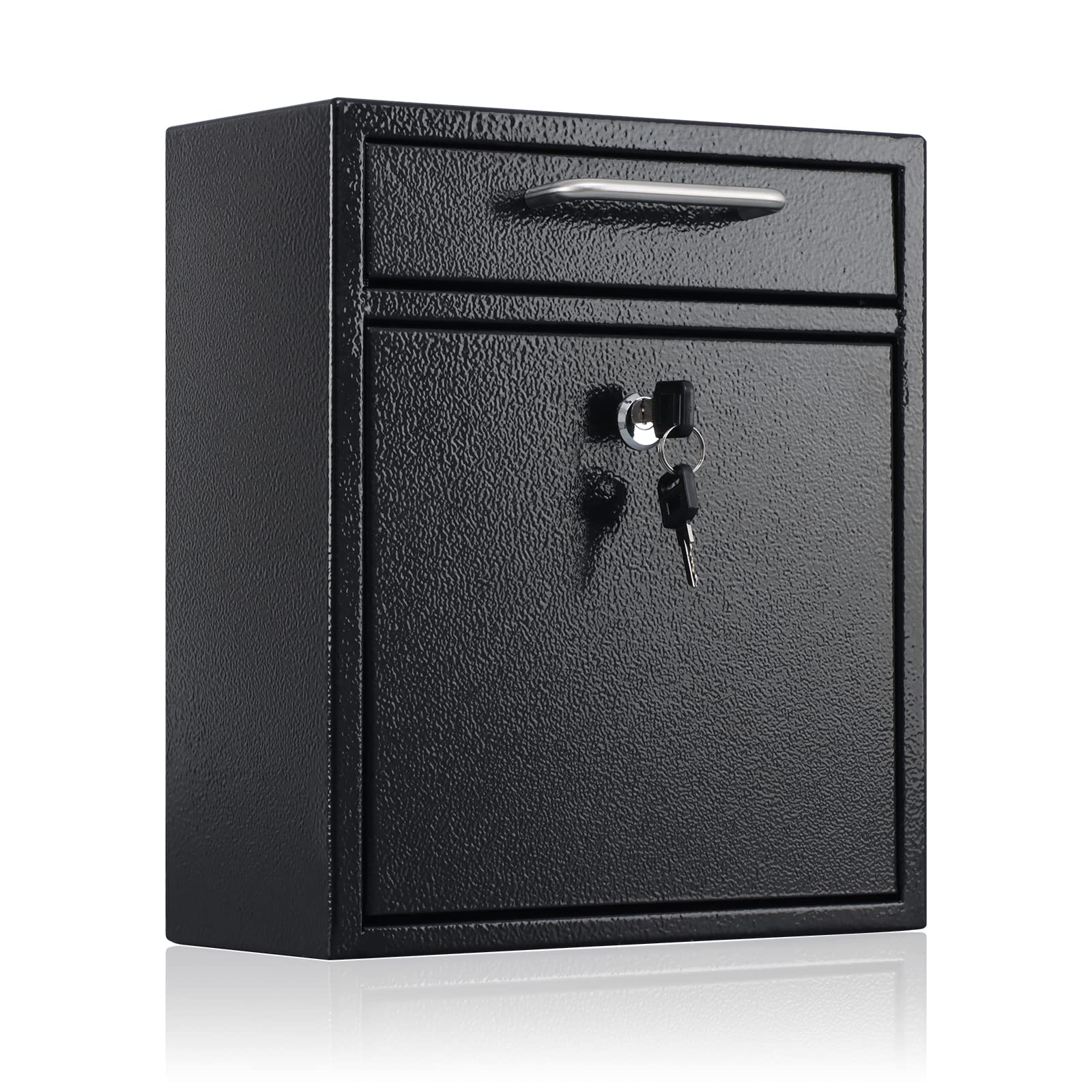 xydled Metal Mailbox Wall Mount, Medium Locking Mailbox with Key Lock ...