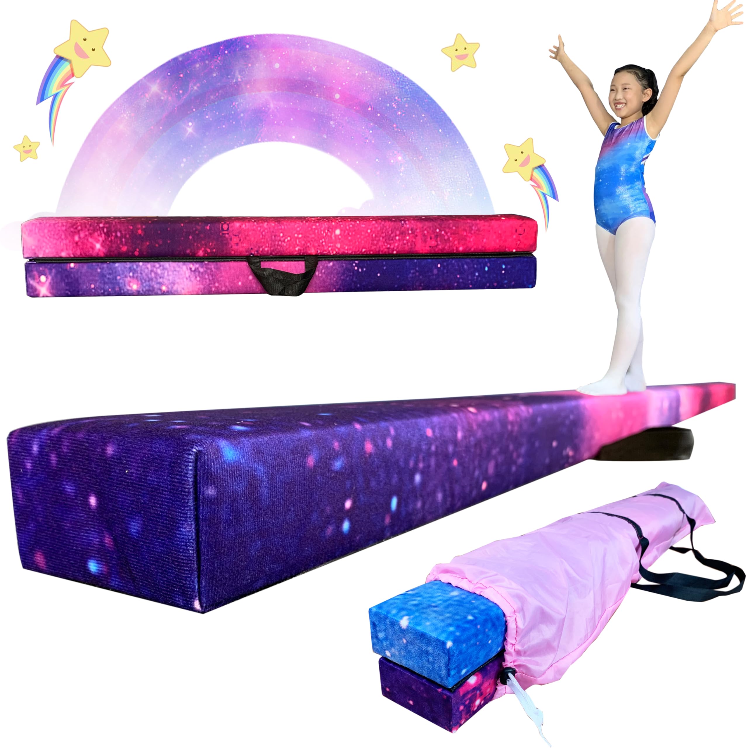 Beam Kids Gymnastic Beam 8 Ft GYZJ 8FT 3-5 Gymnastics Equipment Balance ...
