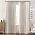 Amazon.com: MIULEE Extra Wide Natural Linen Curtains 70 in Width x 84 ...