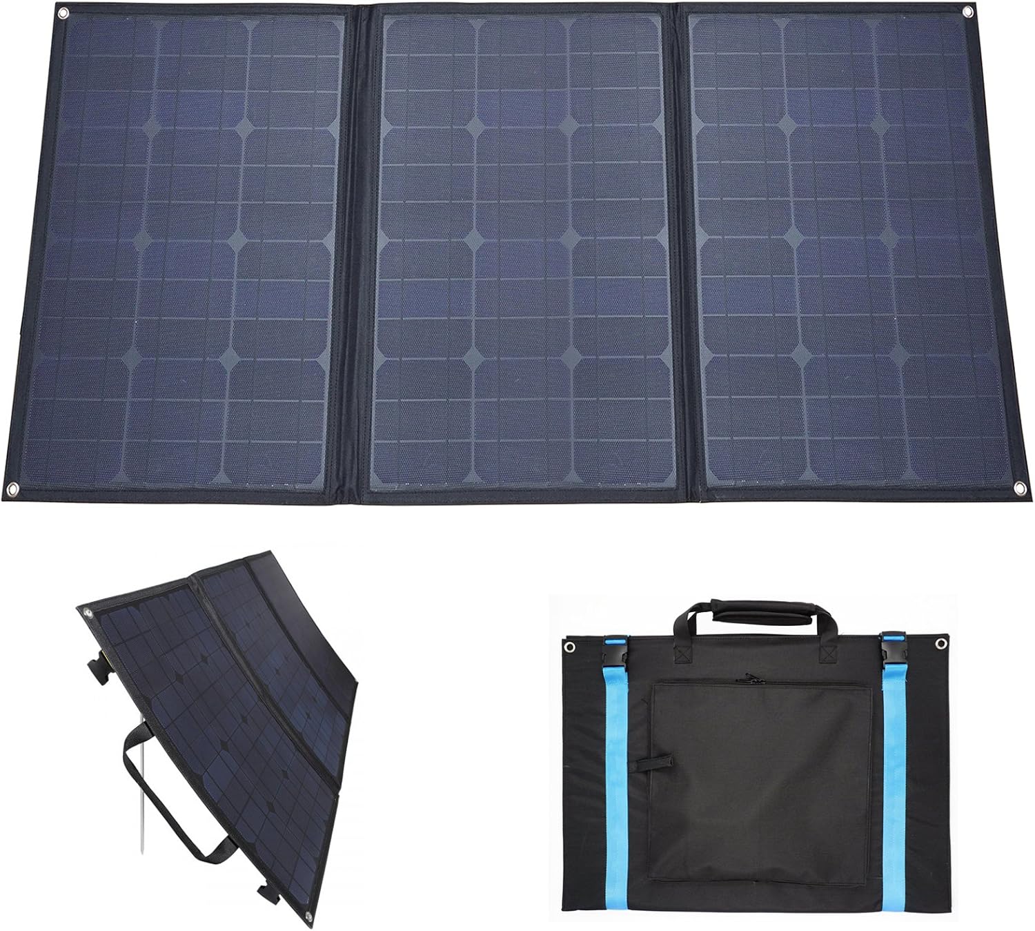 Amazon.com : RV Solar Panel Kit 100W 12V GetChance Foldable Flexible ...