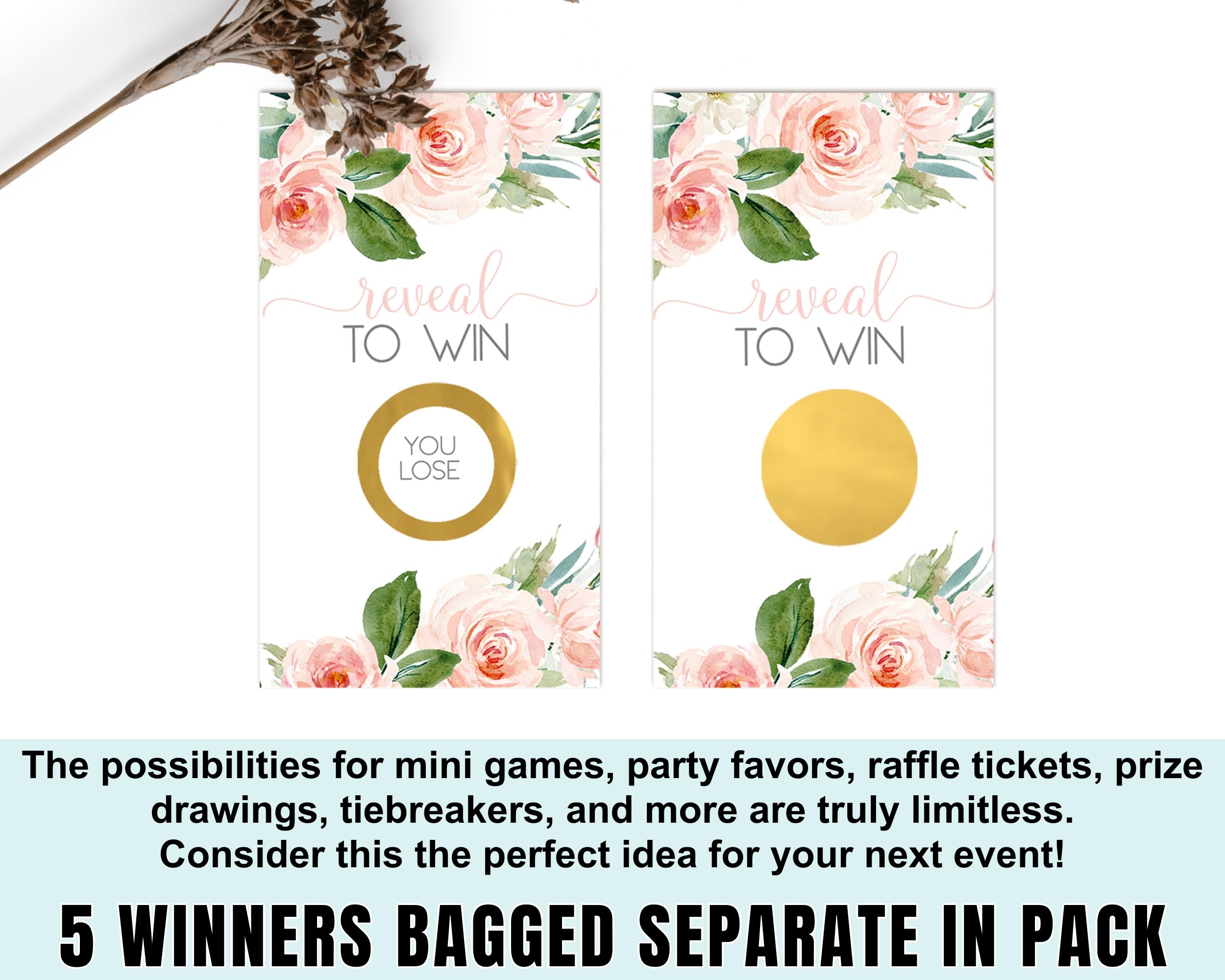 Mua Graceful Floral Bridal Shower Scratch-Off Game Cards: 30 Pack for ...