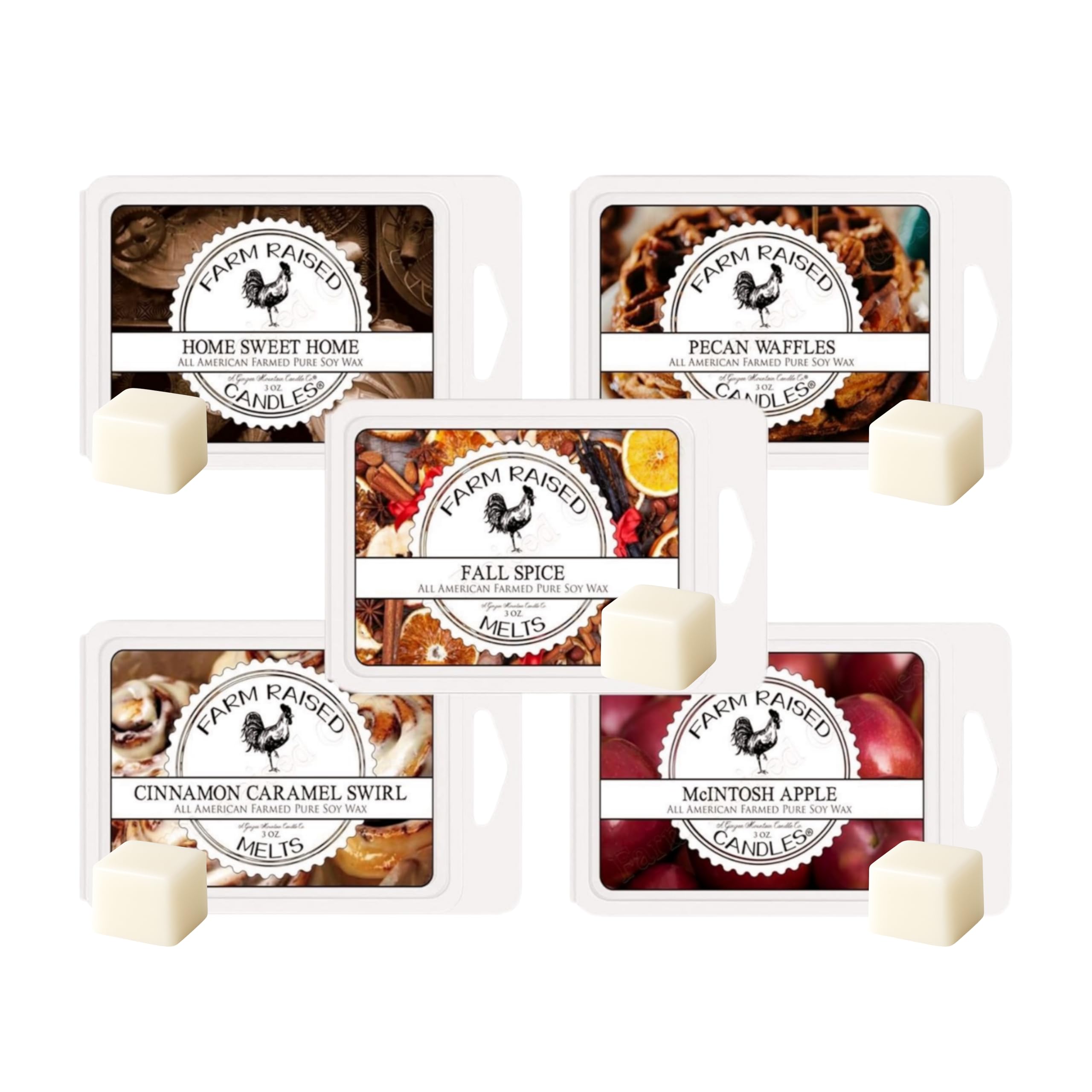 Farm Raised Candles – Fall Wax Melts Variety 1 LB Bundle (5 Packs, 16 ...