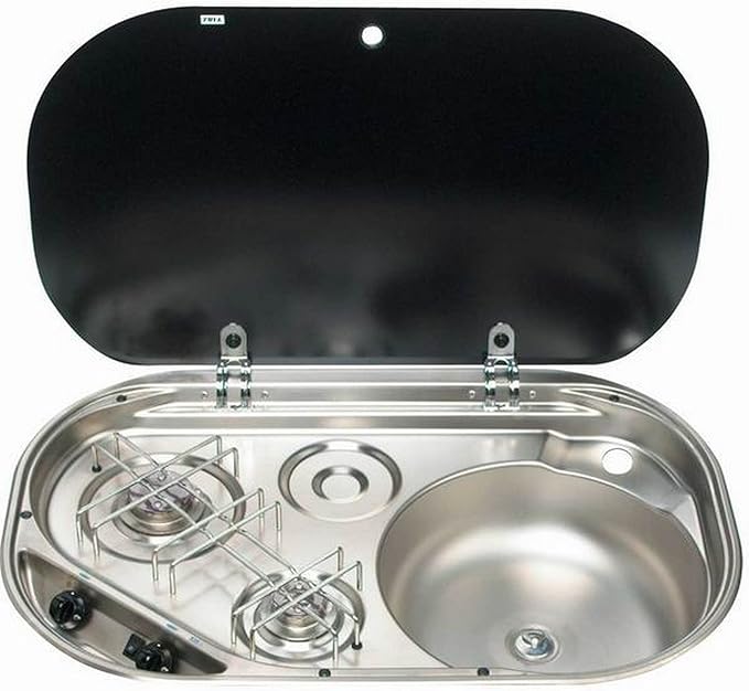 Amazon.com: Smev Sink/Hob Combination Unit With Glass Lid (One Size ...