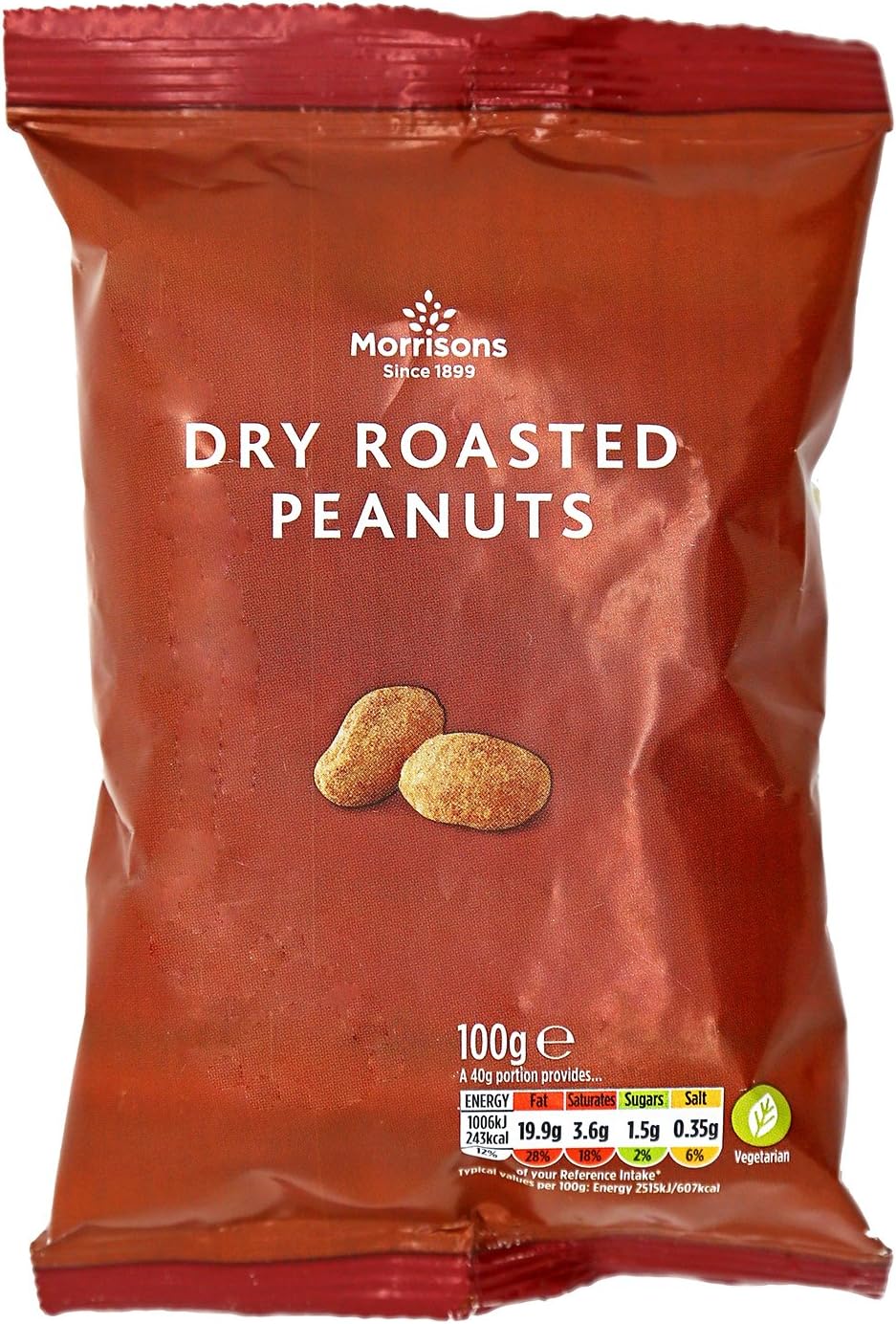 Morrisons Dry Roast Peanuts, 100g: Amazon.co.uk: Prime Pantry