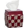Amazon.com: Popular Bath Tissue Box, Vlegant Rosa Collection, Burgundy ...