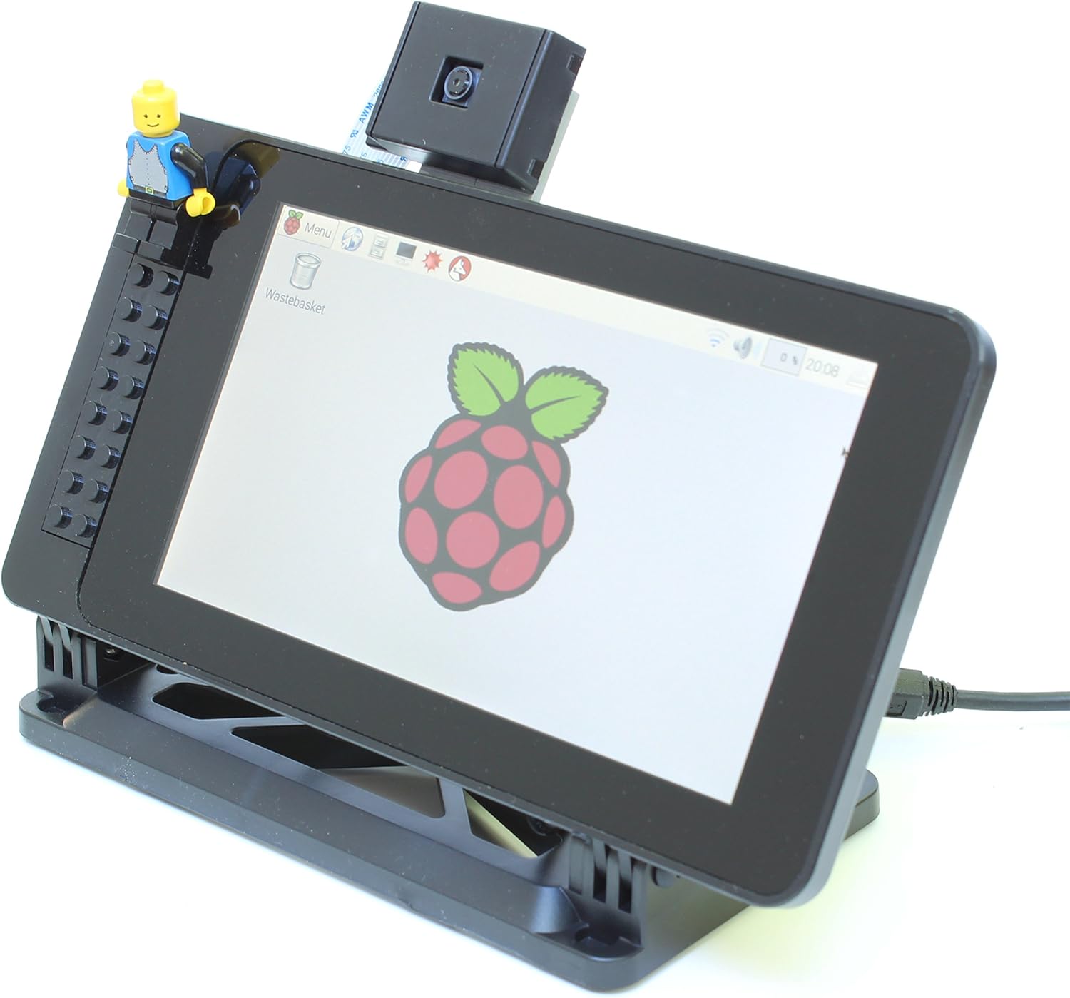 SmartiPi Touch - Case for Official Raspberry Pi 7 inch Screen - Lego® Compatible Front: Amazon ...