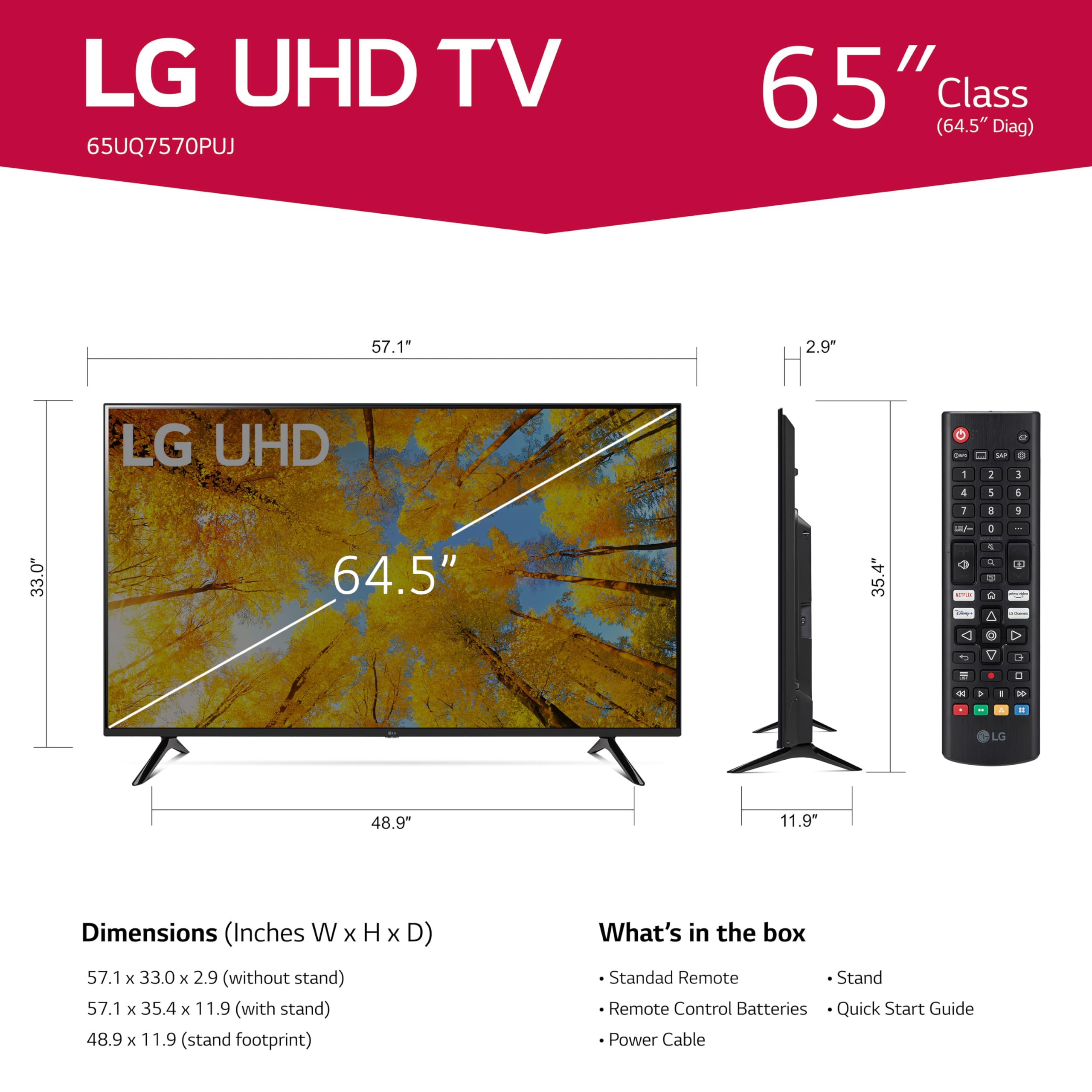 Mua LG 65-Inch Class UQ7570 Series 4K Smart TV, AI-Powered 4K, Cloud ...